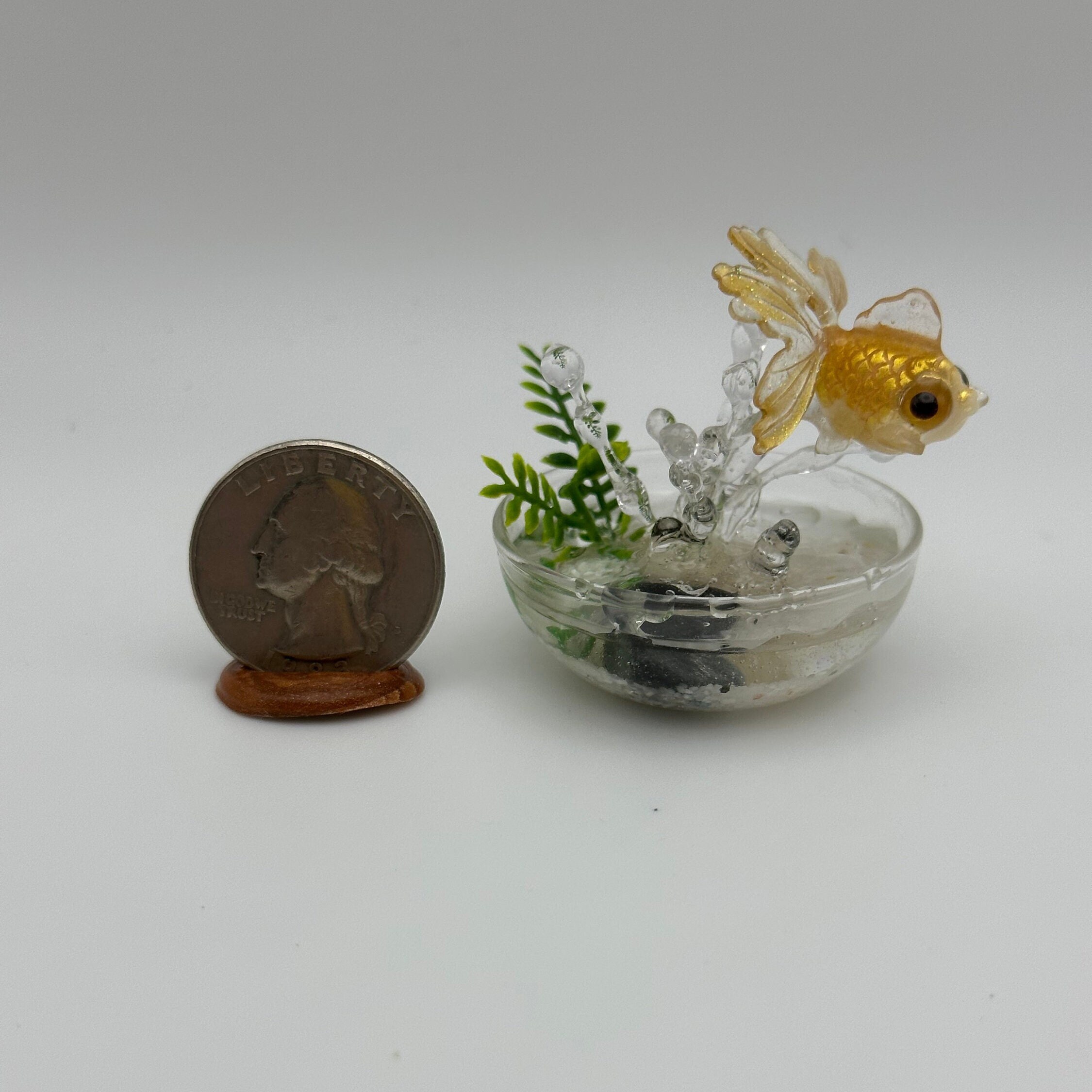 Mini Fancy Goldfish, Dollhouse Miniature 1/6 Scale Jumping Fish, Fish ...