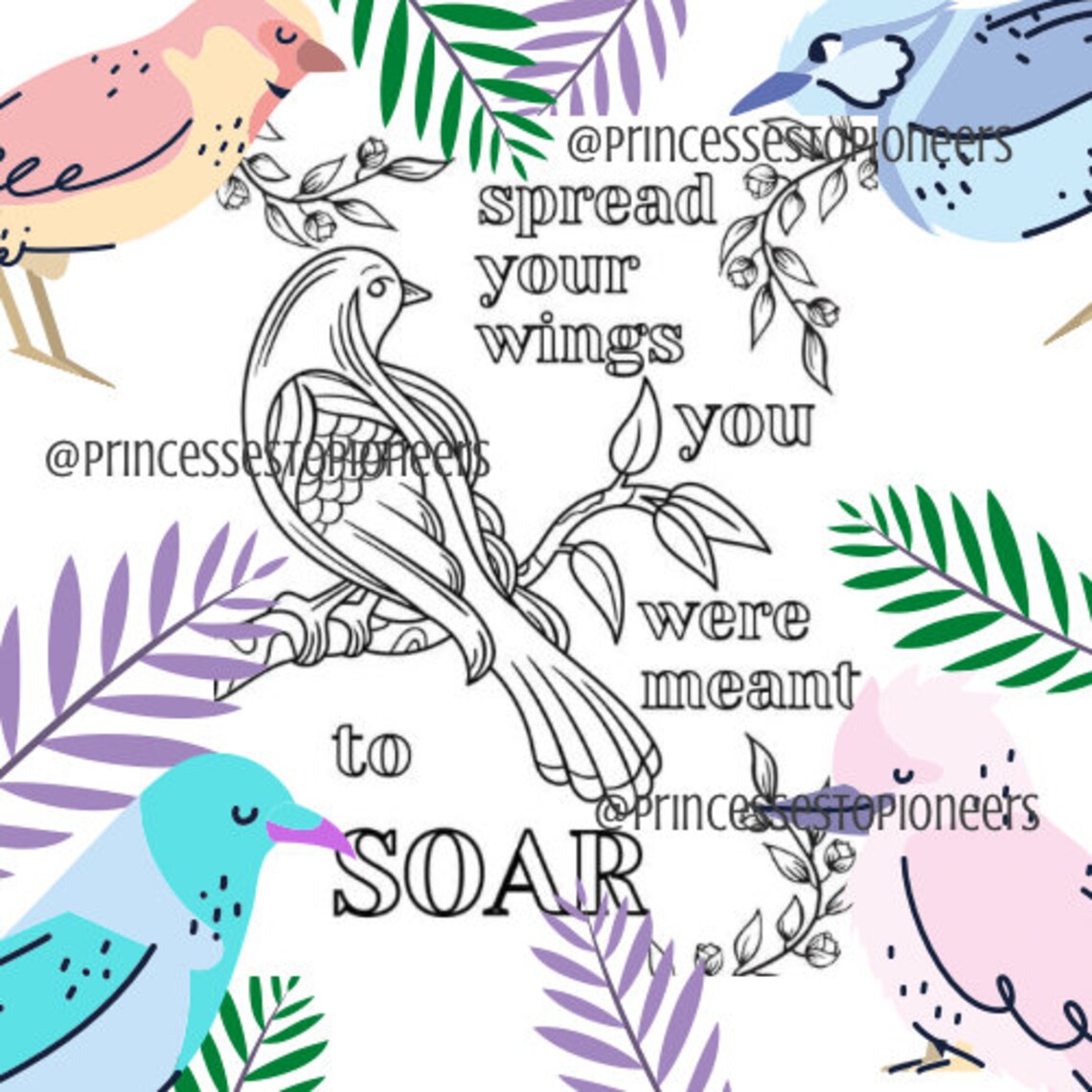 Spread Your Wings // Jw Printable Coloring Page Instant Digital ...