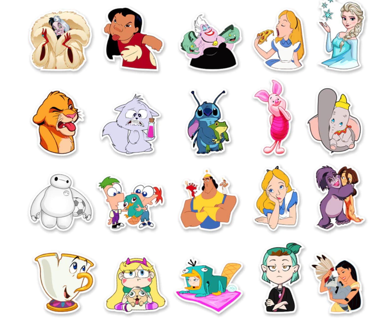 Disney Character Mix Stickers | Random Sticker Pack - Etsy