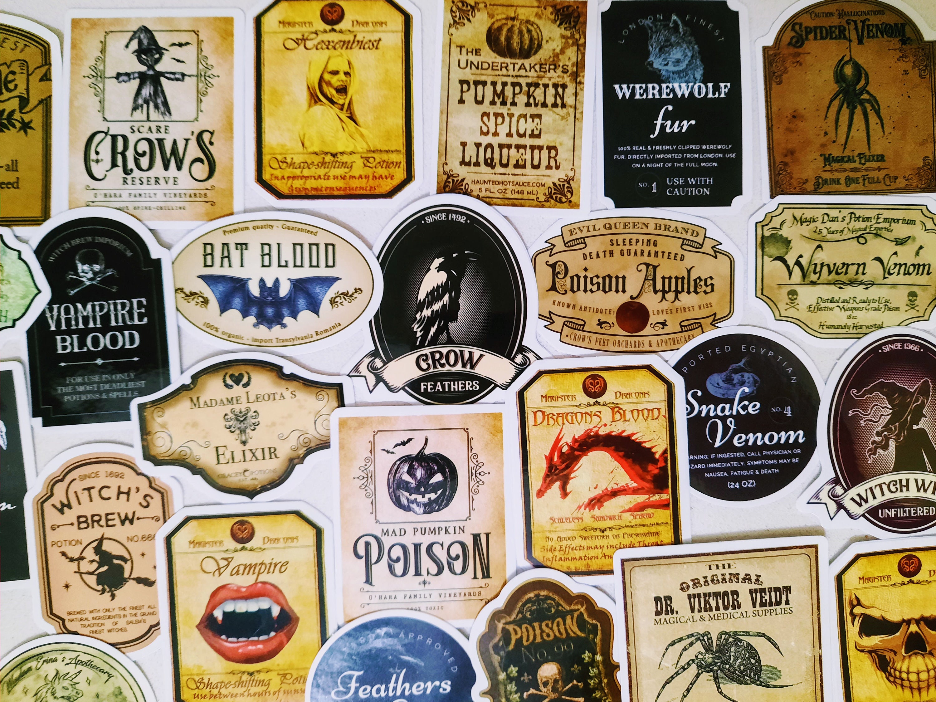Vintage Halloween Random Sticker Pack - Etsy