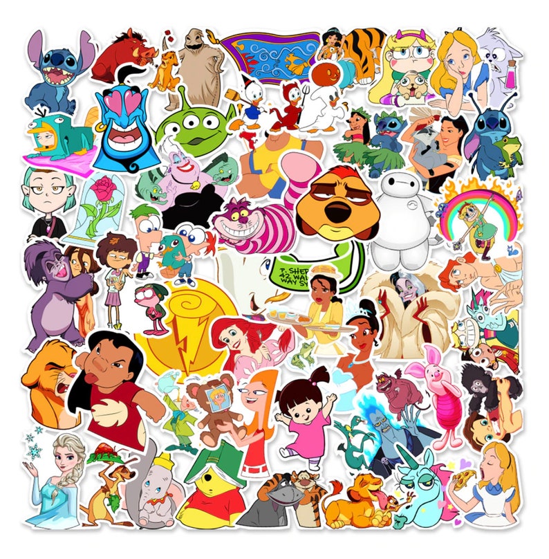Disney Character Mix Stickers | Random Sticker Pack - Etsy