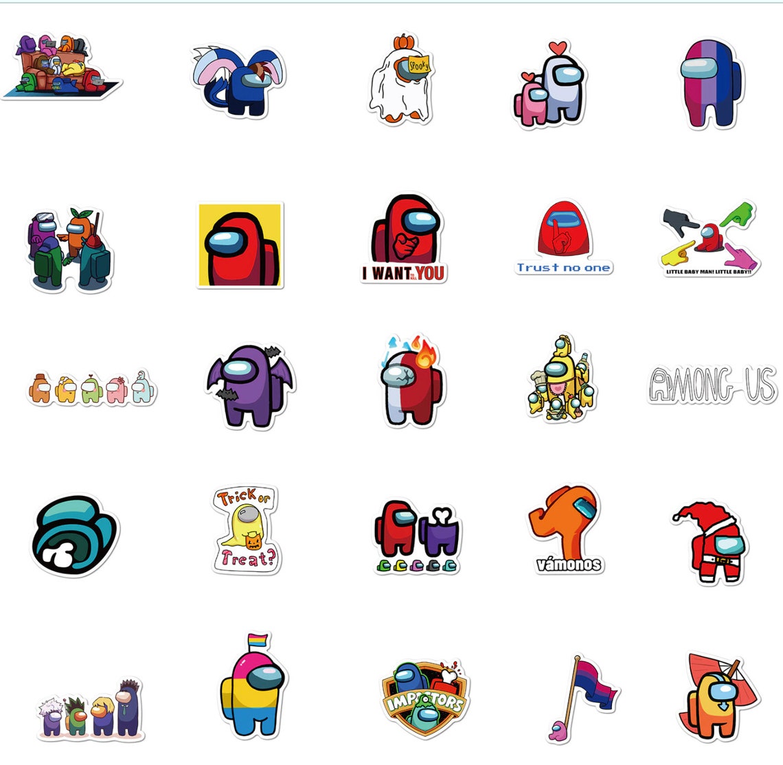 Among Us Stickers Random Sticker Pack - Etsy