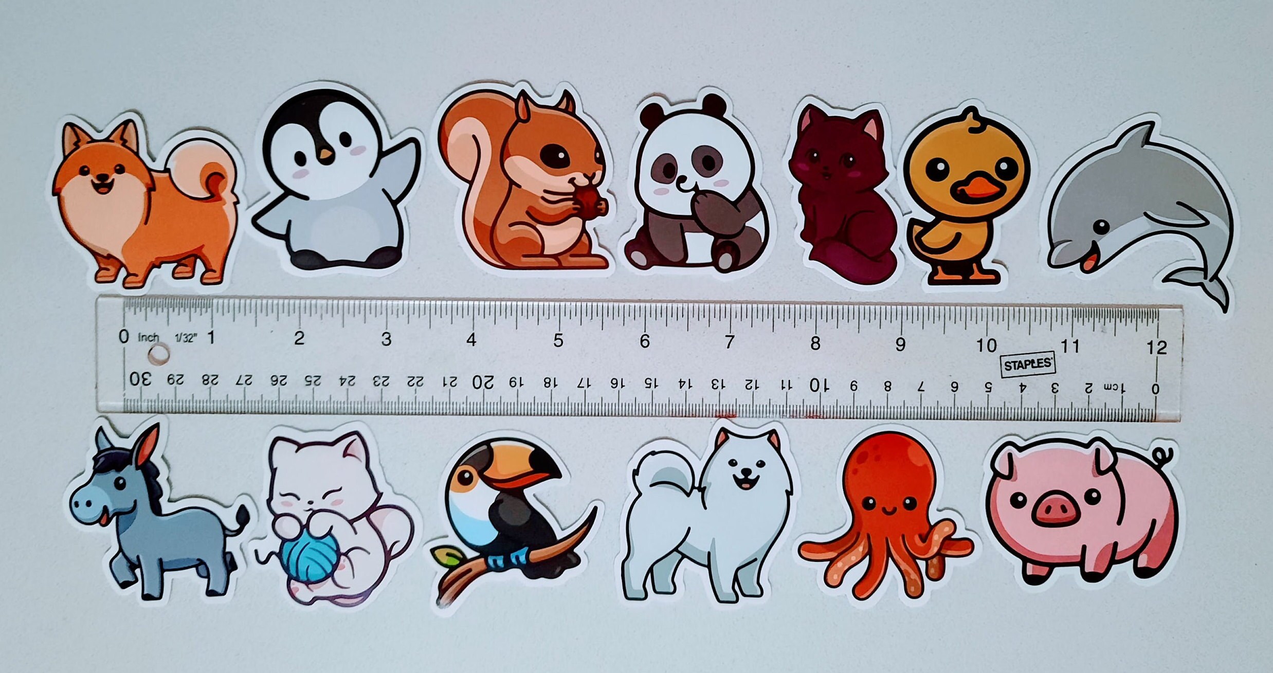 Cute Cartoon Animals Random Sticker Pack - Etsy