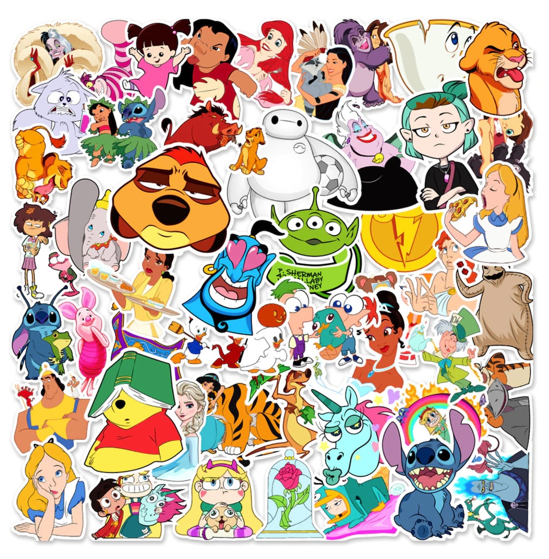 Disney Character Mix Stickers | Random Sticker Pack - Etsy