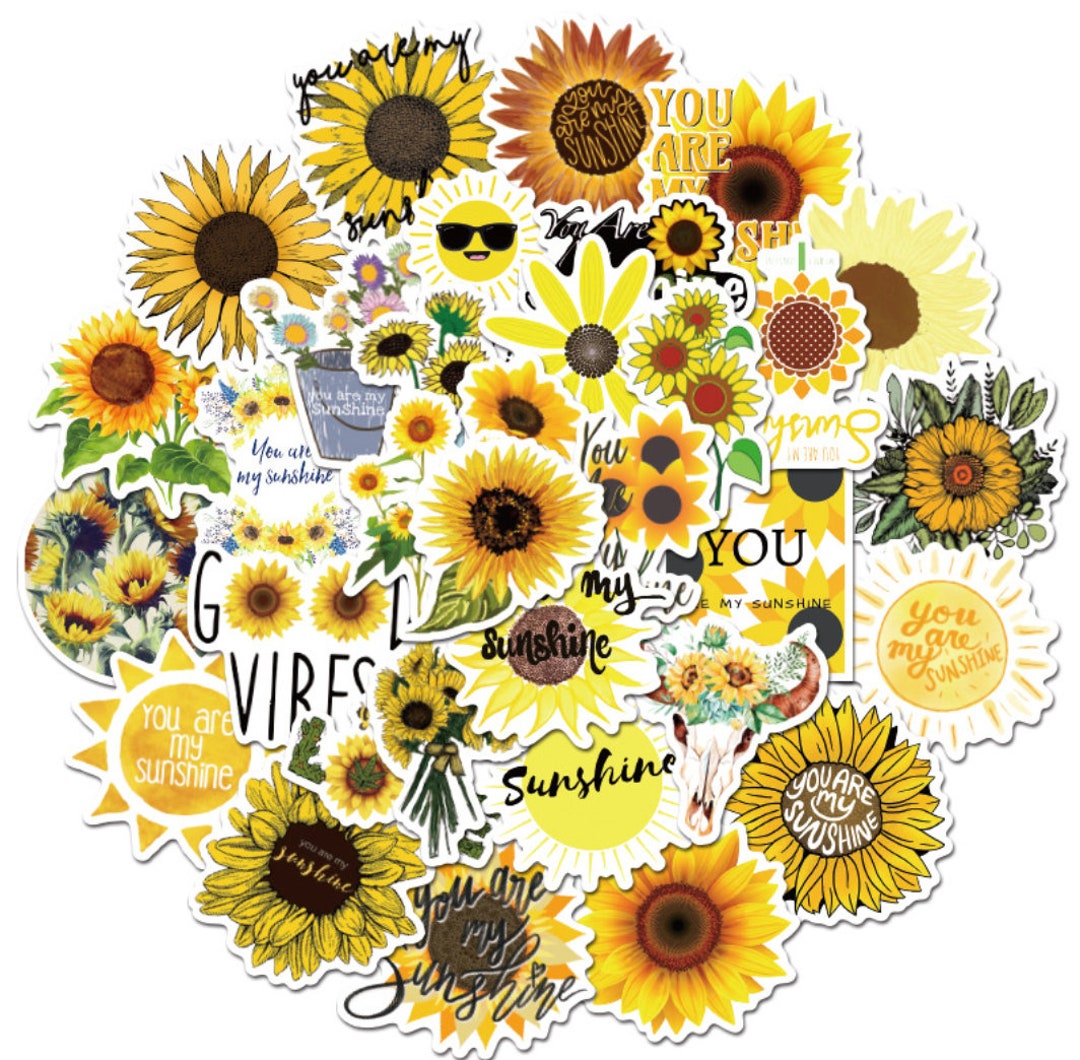 Sunflower Stickers | Random Sticker Pack - Etsy