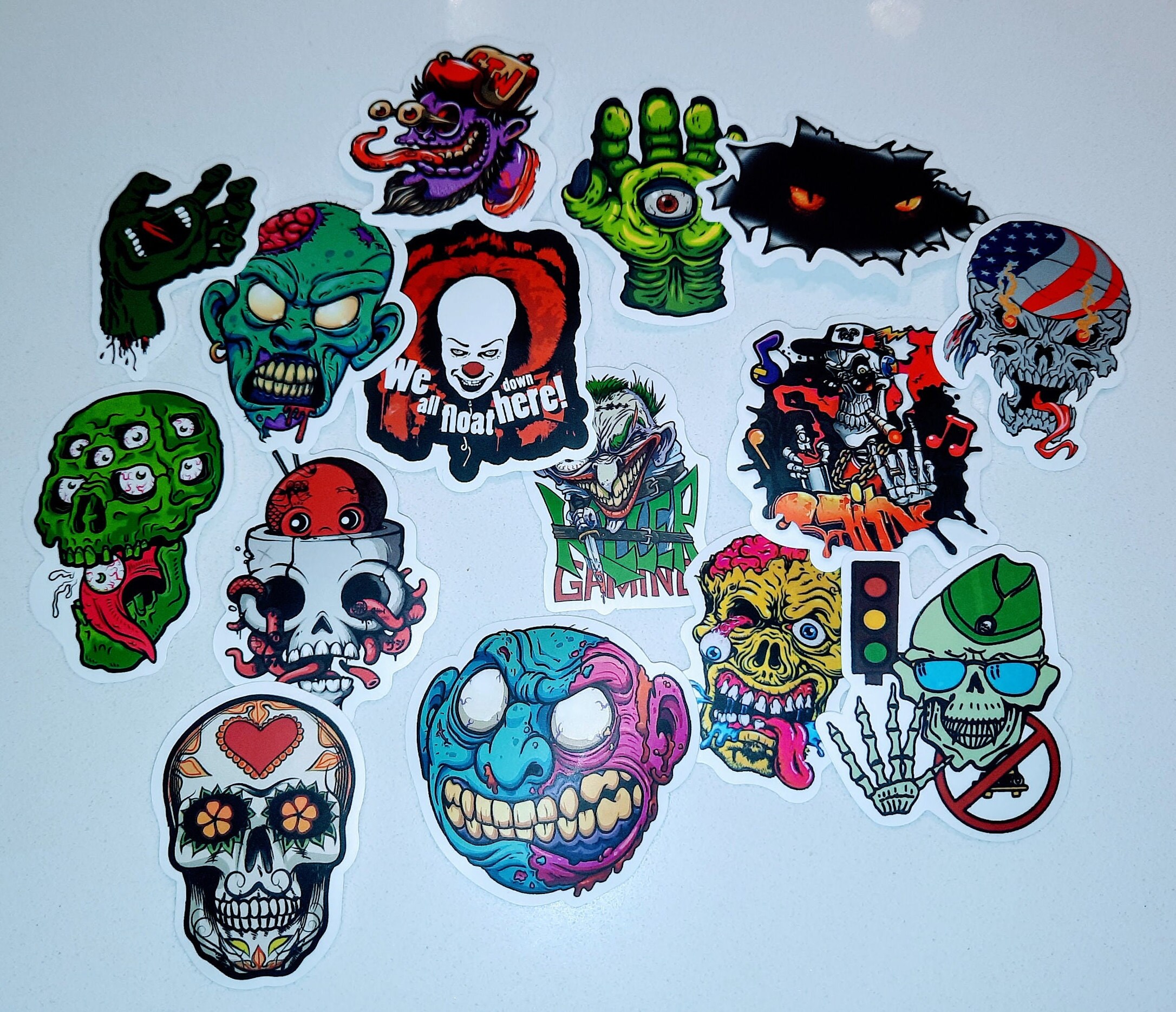 Horror, Scary, Cartoon Stickers | Random Sticker Pack - Etsy