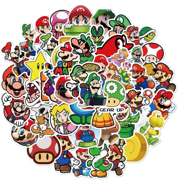 Super Mario Brothers Stickers Random Sticker Pack | Etsy