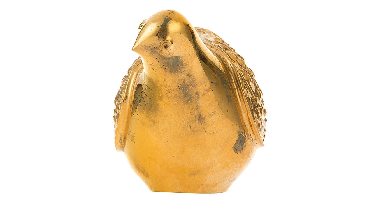 Ceramic Gold Lustered Pigeon Gold Ceramic Bird Figurines - Etsy