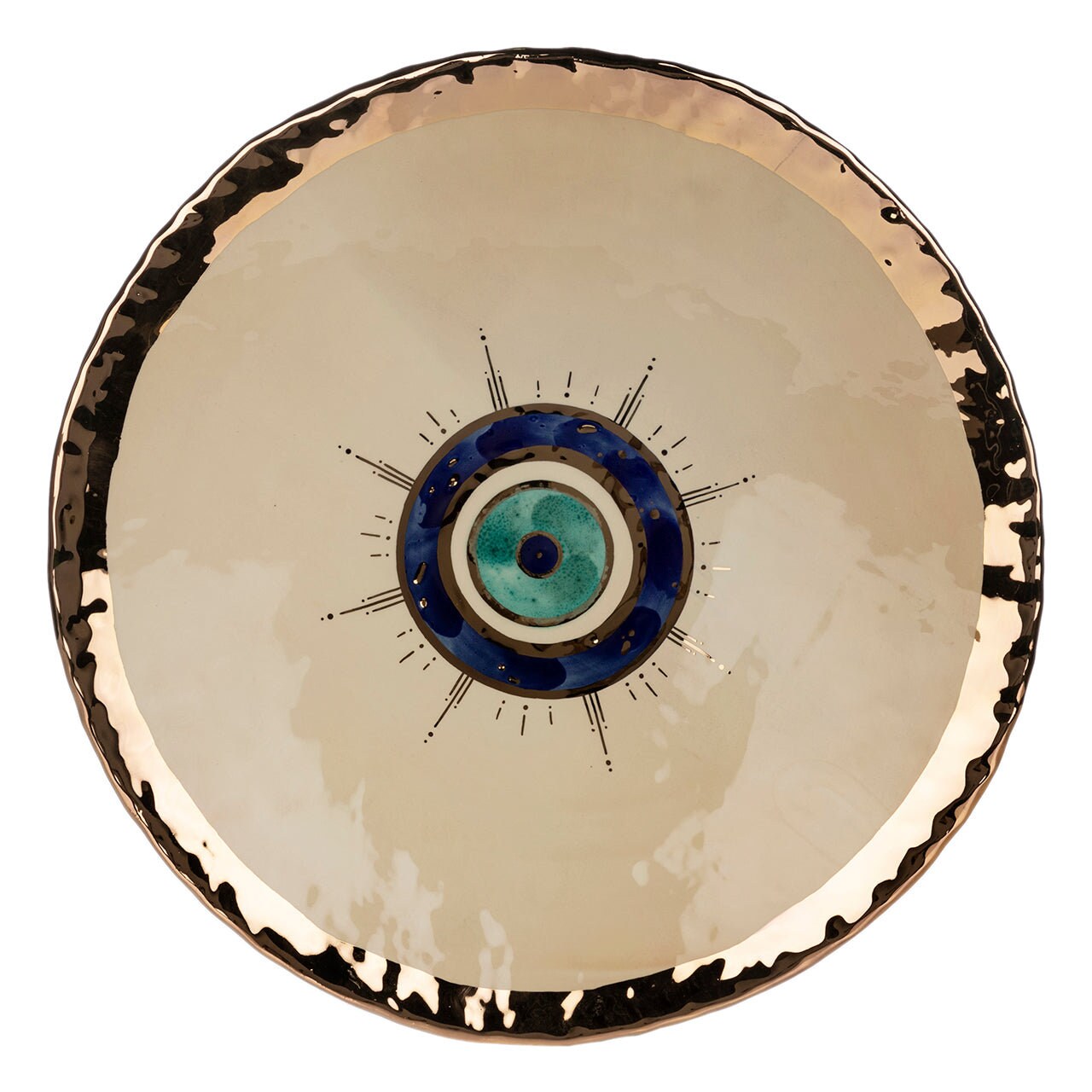 Evil Eye Gold Plated Plate mixed Blue Eye Dessert Plate - Etsy Canada