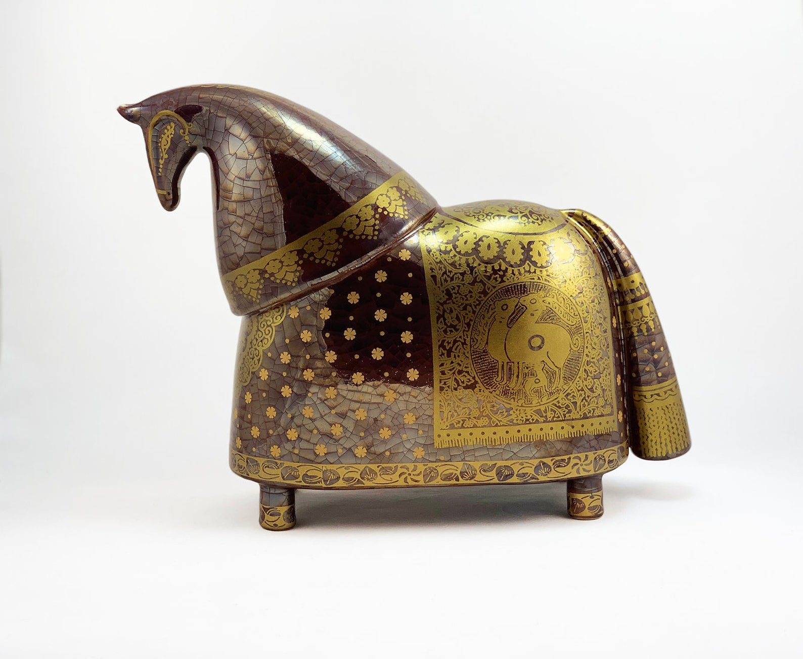 Modern Ceramic Knight Horse Figurine Handmade Horse - Etsy