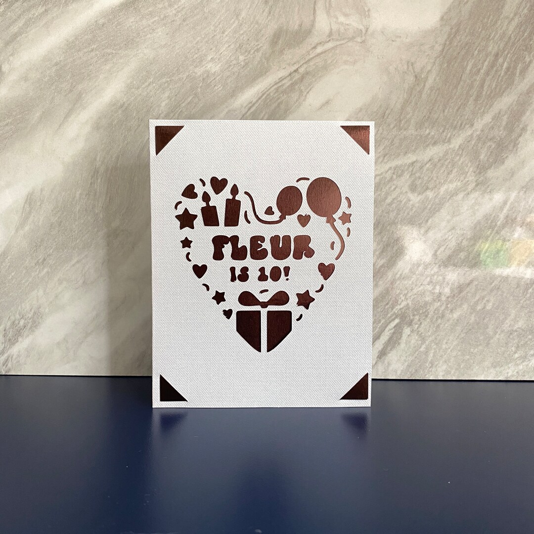 Customisable Cut Out Birthday Card - Etsy