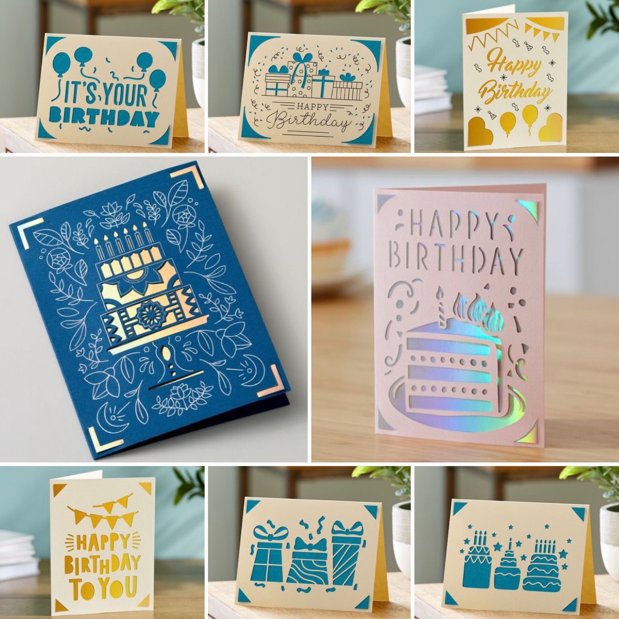 Customisable Cut Out Birthday Card - Etsy