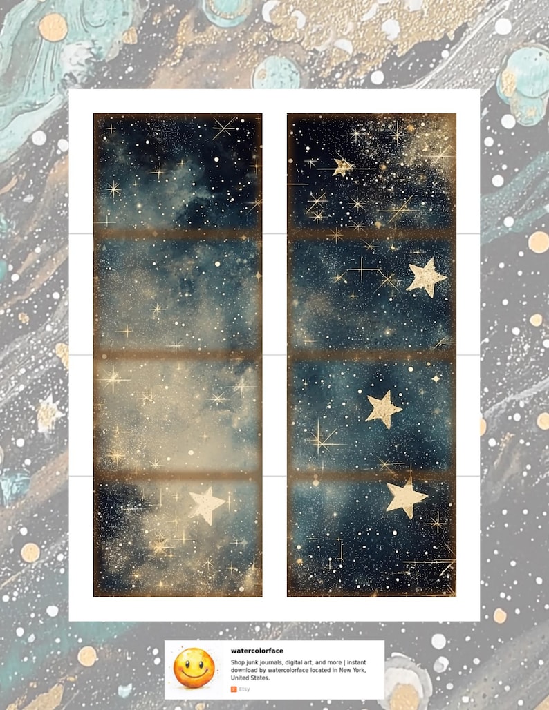 Outer Space MINI JUNK JOURNAL Printable | Galaxy Themed Tiny Book ...