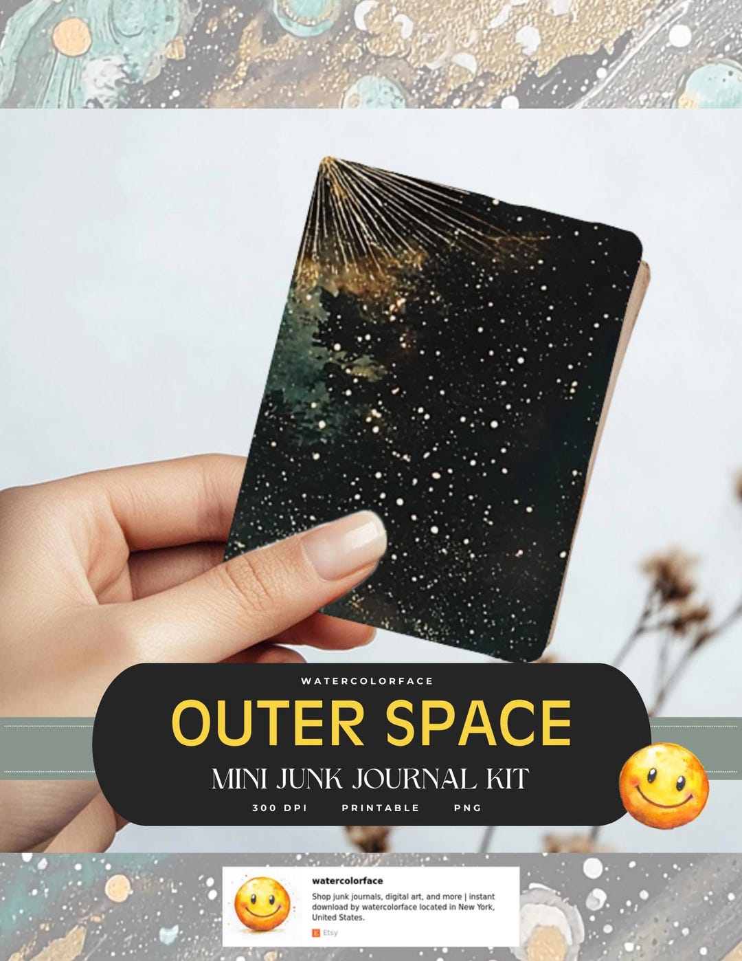 Outer Space MINI JUNK JOURNAL Printable | Galaxy Themed Tiny Book ...