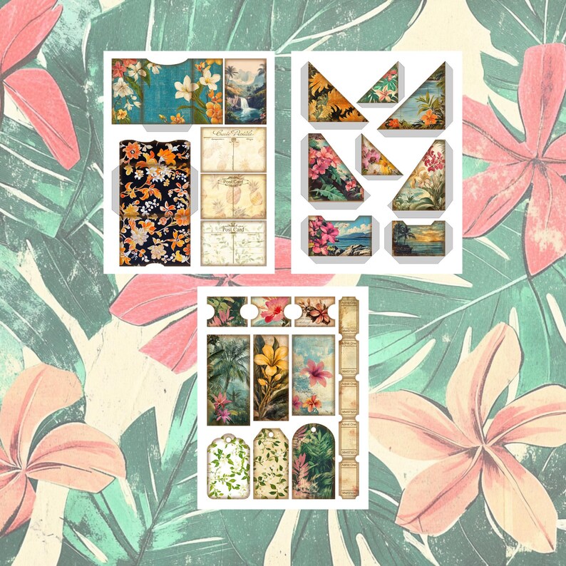 Hawaiian Vacation Ephemera Printable Pack | Hawaiian Themed Junk ...