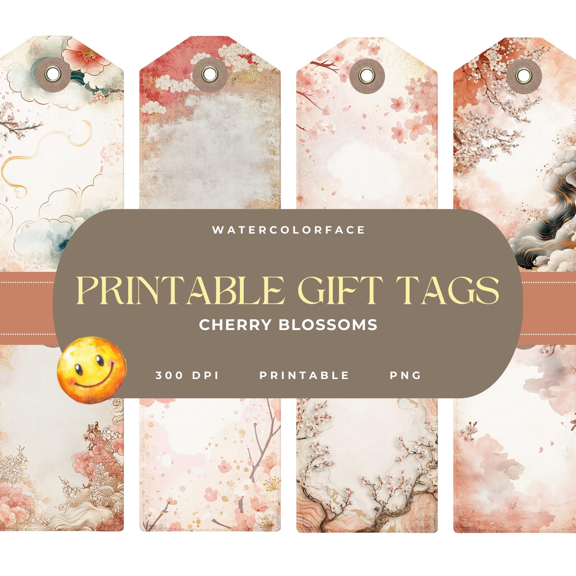 Cherry Blossoms Printable Gift Tags | Japanese Garden Themed Gift Tags ...