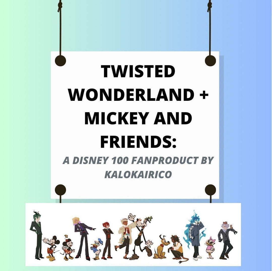 Twisted Wonderland X Mickey and Friends Vinyl Sticker - Etsy