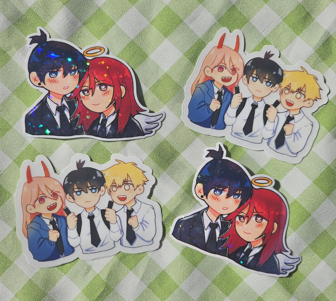 Anime Inspired CSM Chain Saw Dude Stickers Aki Denji Power Angel Devil ...