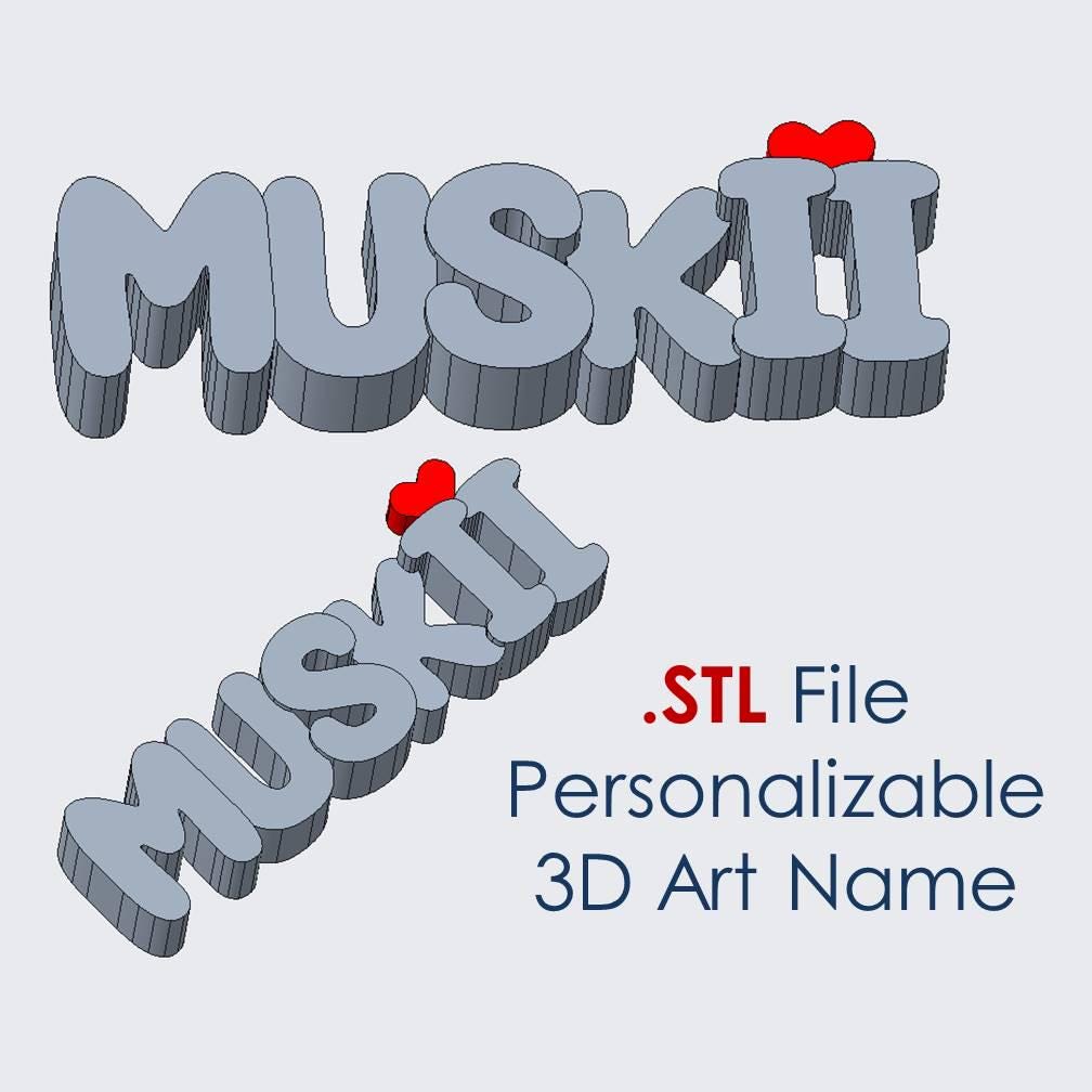 Custom 3D Name Plate STL File: Personalized Desk Name (digital Download ...