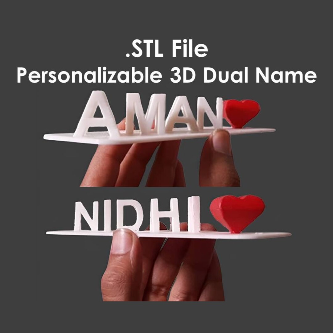 Flip Name, Dual Name Plank Stl File for Your Custom Names - Etsy