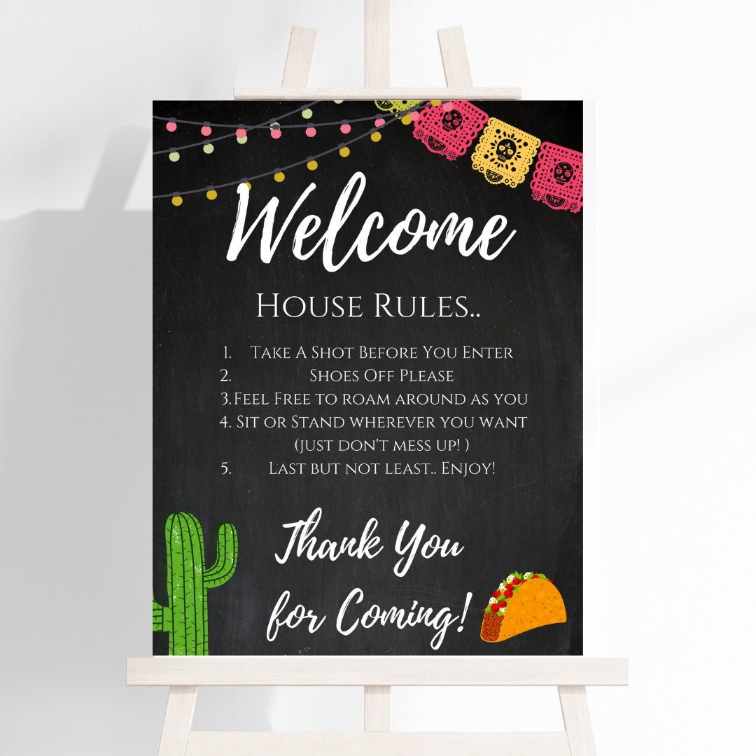 Printed Mexican Sign - Mexican Theme Sign - Taco Sign - Home Warming ...