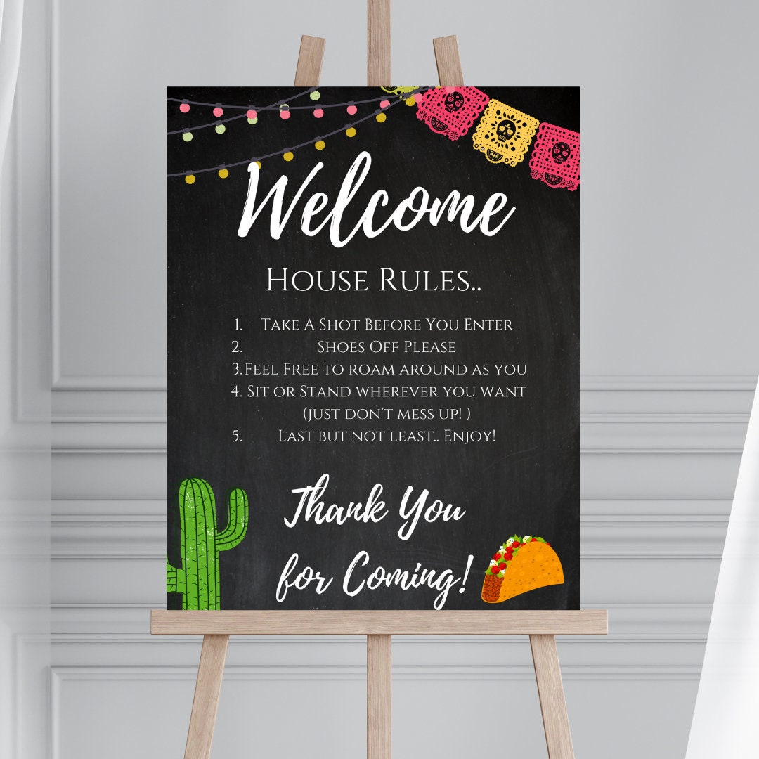 Printed Mexican Sign - Mexican Theme Sign - Taco Sign - Home Warming ...