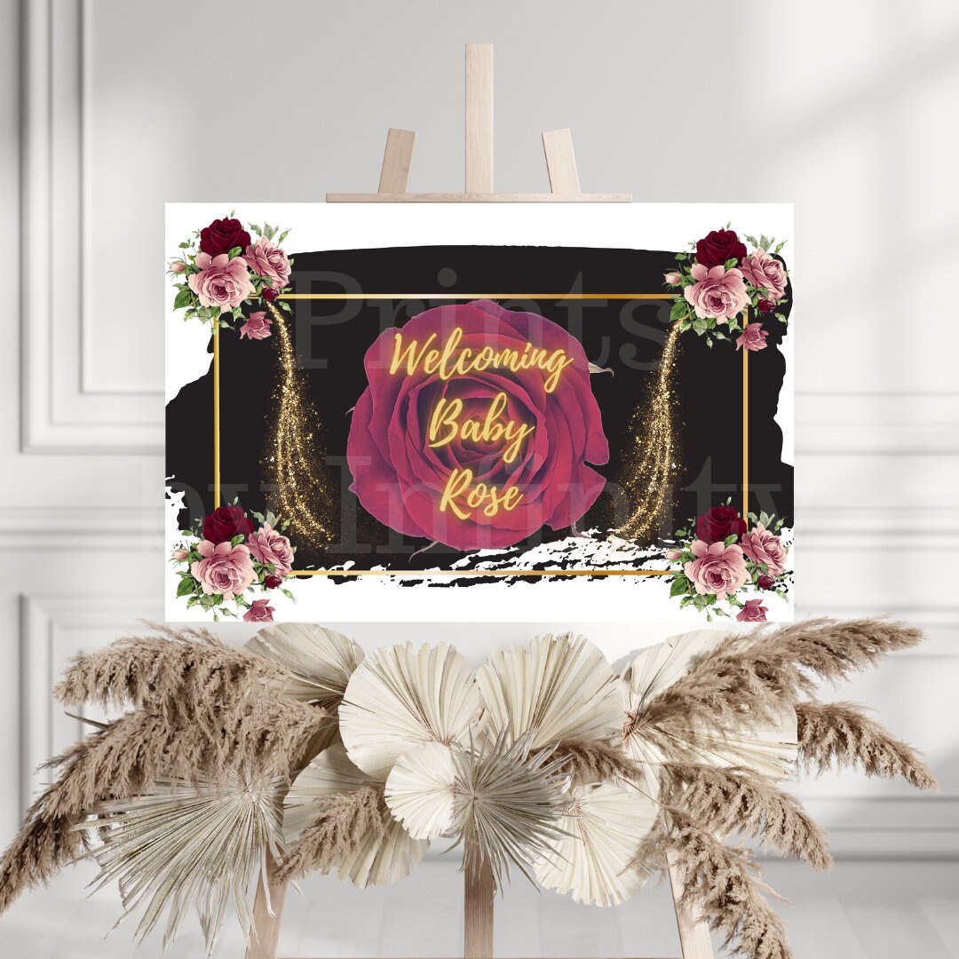 Rose Theme Sign - Personalized Sign - Custom Rose Theme Sign ...