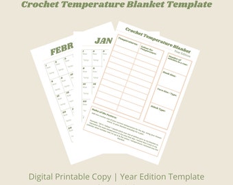 Crochet Temperature Blanket Pattern - Etsy