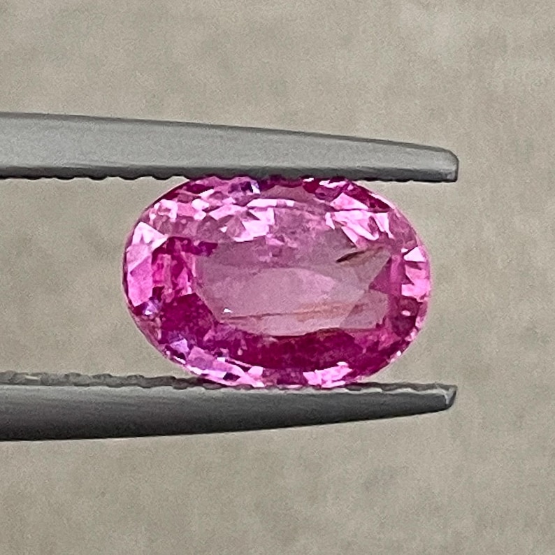 Natural Pink Sapphire 1.65 Ct Oval Cut Loose Gemstone | No Heat Bubble ...