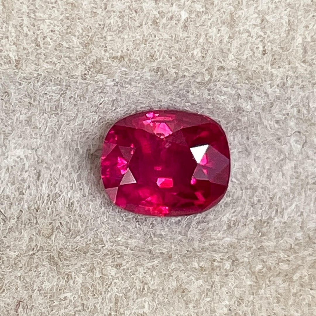 Natural Ruby 0.67 Ct Cushion Cut Loose Gemstone | Unheated Pigeon Blood ...