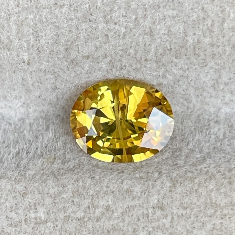 Natural Yellow Sapphire 1.27 Ct Oval Cut Loose Gemstone | Heat Treated ...