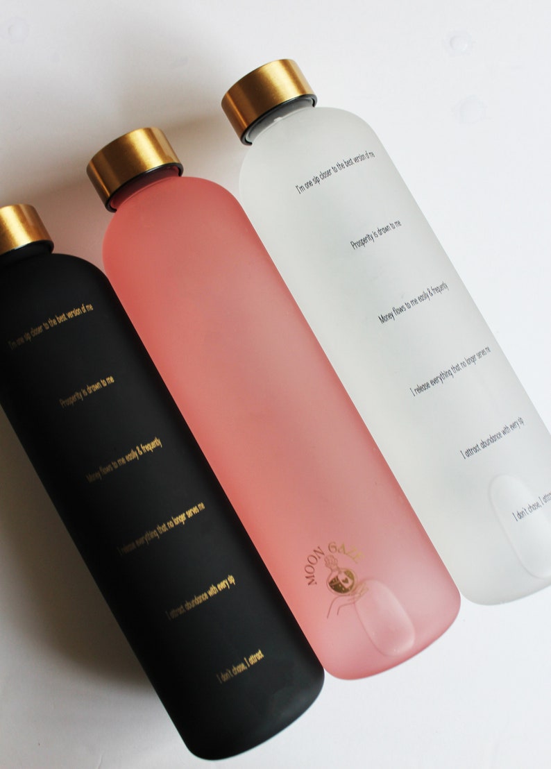 The Bottle of Goals A Water Bottle With Affirmations Helps - Etsy