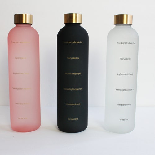 The Bottle of Goals A Water Bottle With Affirmations Helps - Etsy