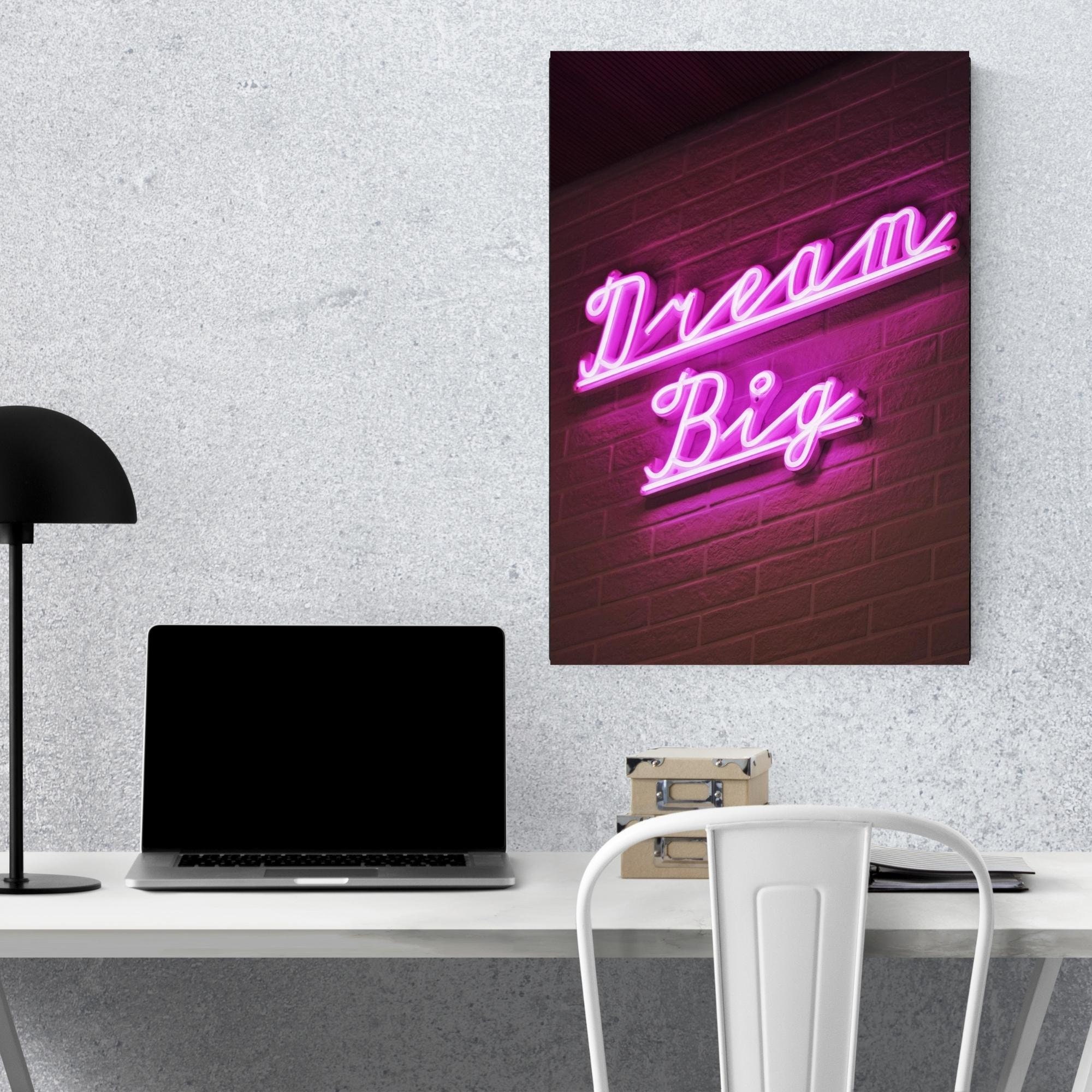 Dream Big Neon Sign Wall Art Neon Sign Art Pink Neon Sign - Etsy