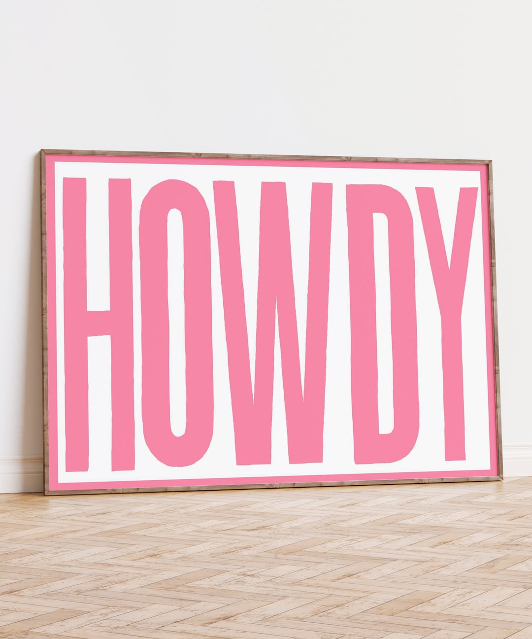 Pink Howdy Typography Print Howdy Print Western Decor Cowgirl - Etsy