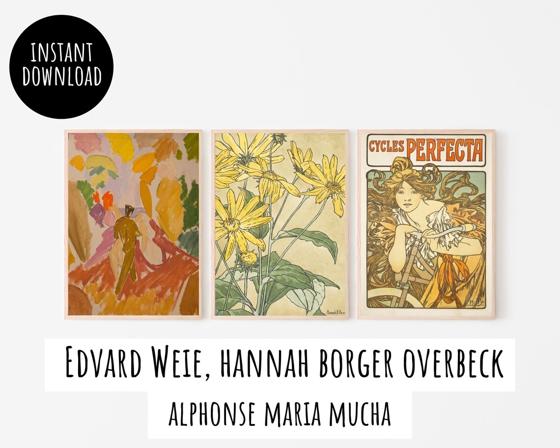 Eclectic Gallery Wall Set Eclectic Prints Set Eclectic Art | Etsy