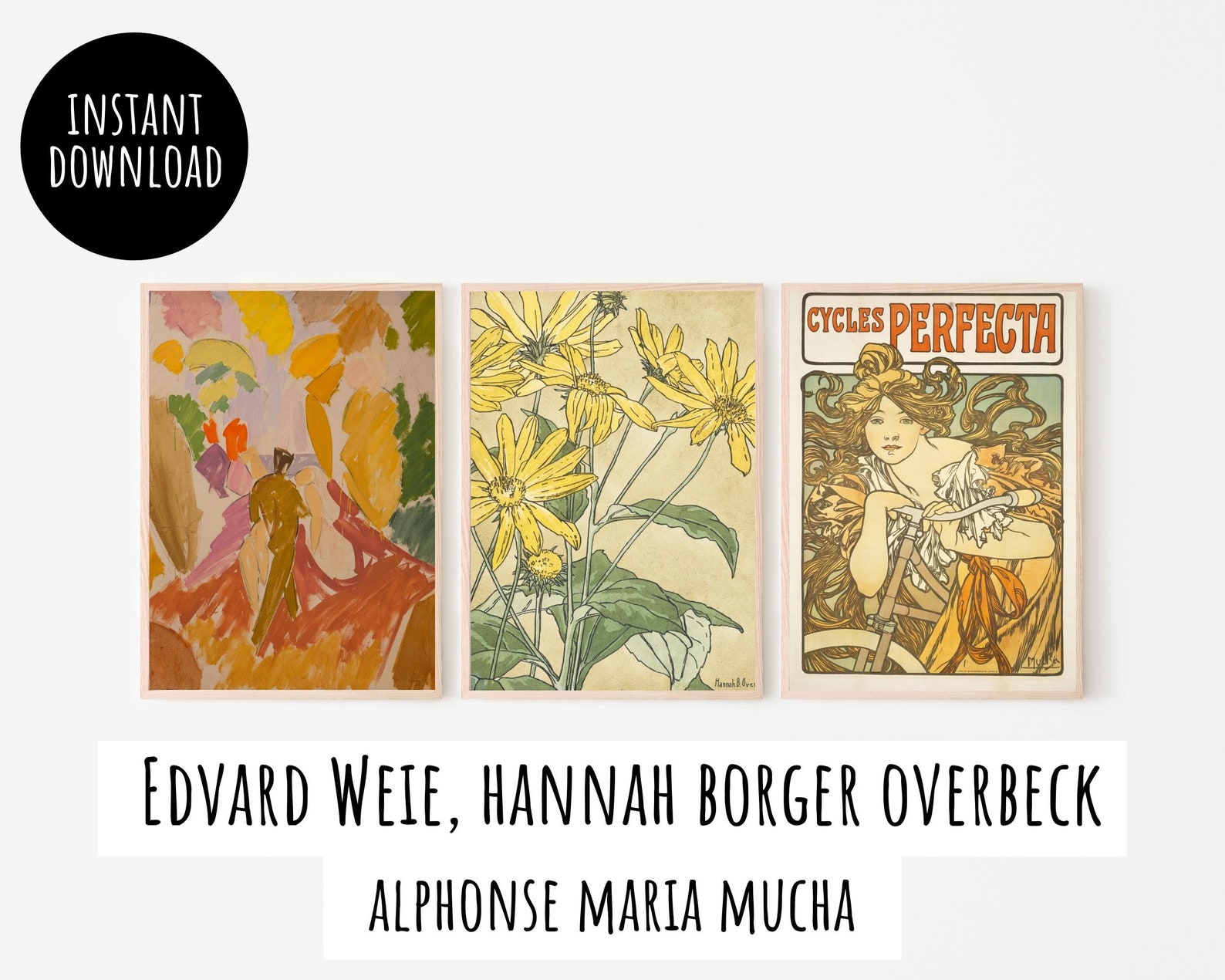 Eclectic Gallery Wall Set Eclectic Prints Set Eclectic Art | Etsy