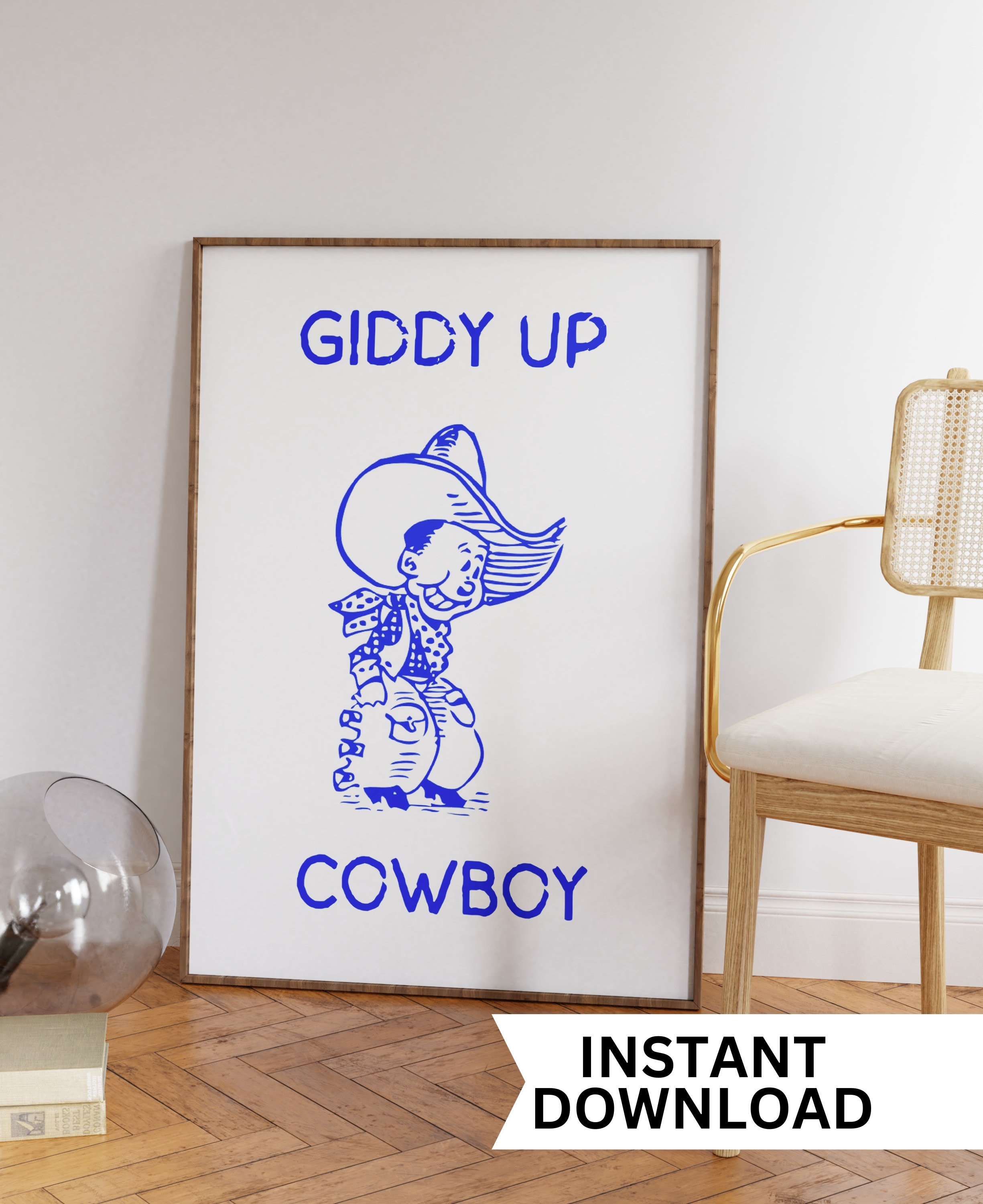 Giddy Up Cowboy Print Cowboy Wall Art Western Cowboy - Etsy.de