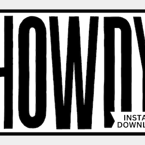Howdy Typography Print Howdy Print Western Decor Southwestern Wall Art ...