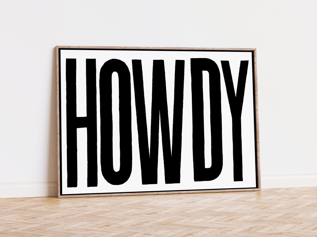 Howdy Typography Print Howdy Print Western Decor Southwestern Wall Art ... Howdy Typography Print Howdy Print Western Decor Southwestern Wall Art ...