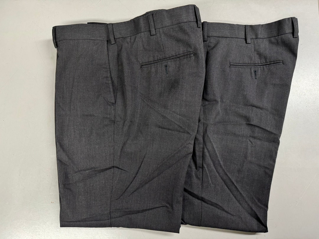 Set of 2 - American Airlines Mens Uniform Pants Size 38/30 Gray Pants ...