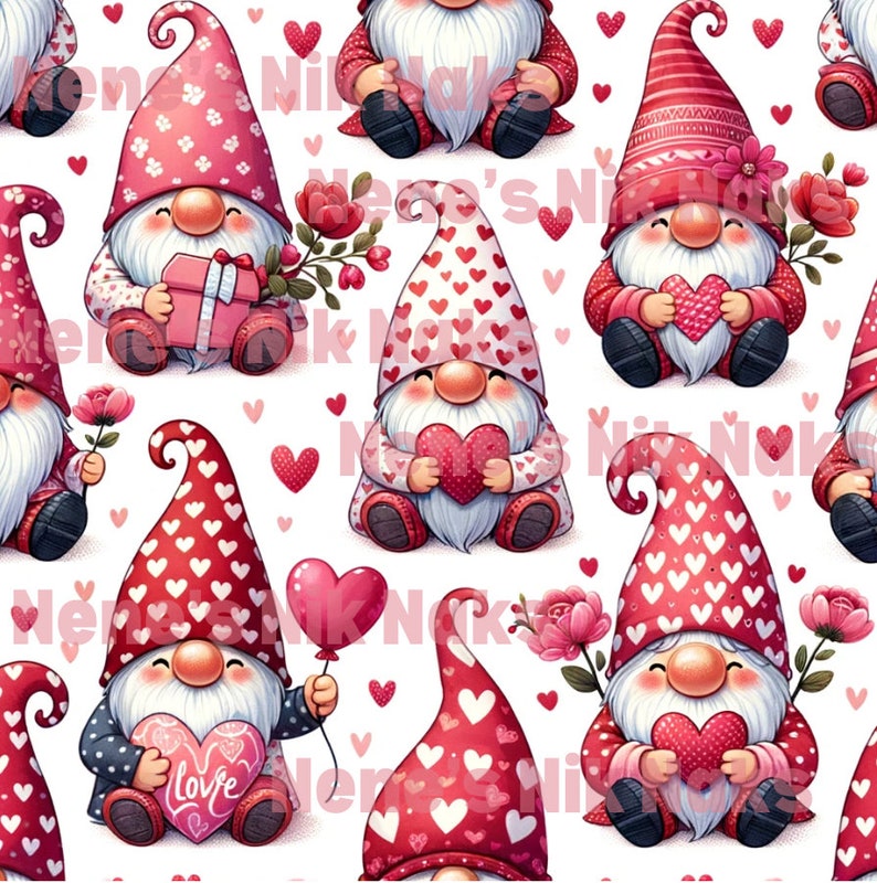 Nene's Nik Naks: Valentine's Gnomes - Charming Digital Art Collection ...