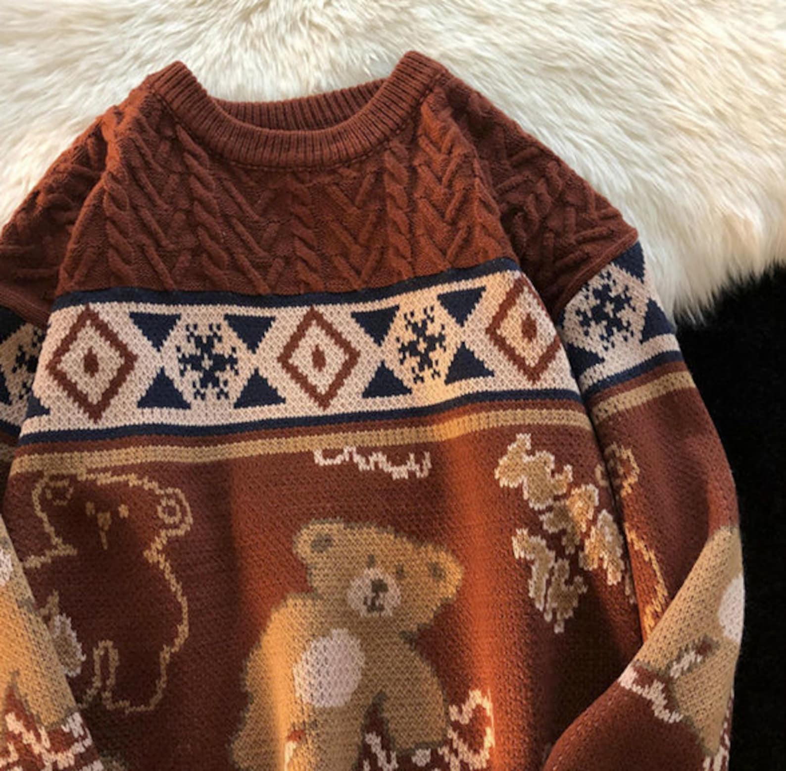 Vintage Teddy Bear Sweater Multiple Colors HIGH QUALITY - Etsy