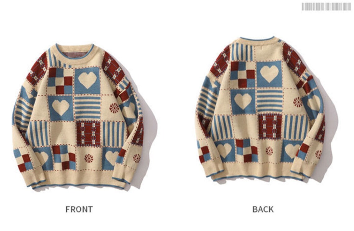 Vintage Heart Sweater Multiple Colors HIGH QUALITY Size - Etsy