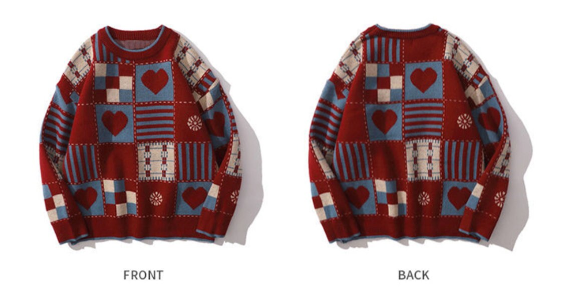 Vintage Heart Sweater Multiple Colors HIGH QUALITY Size - Etsy