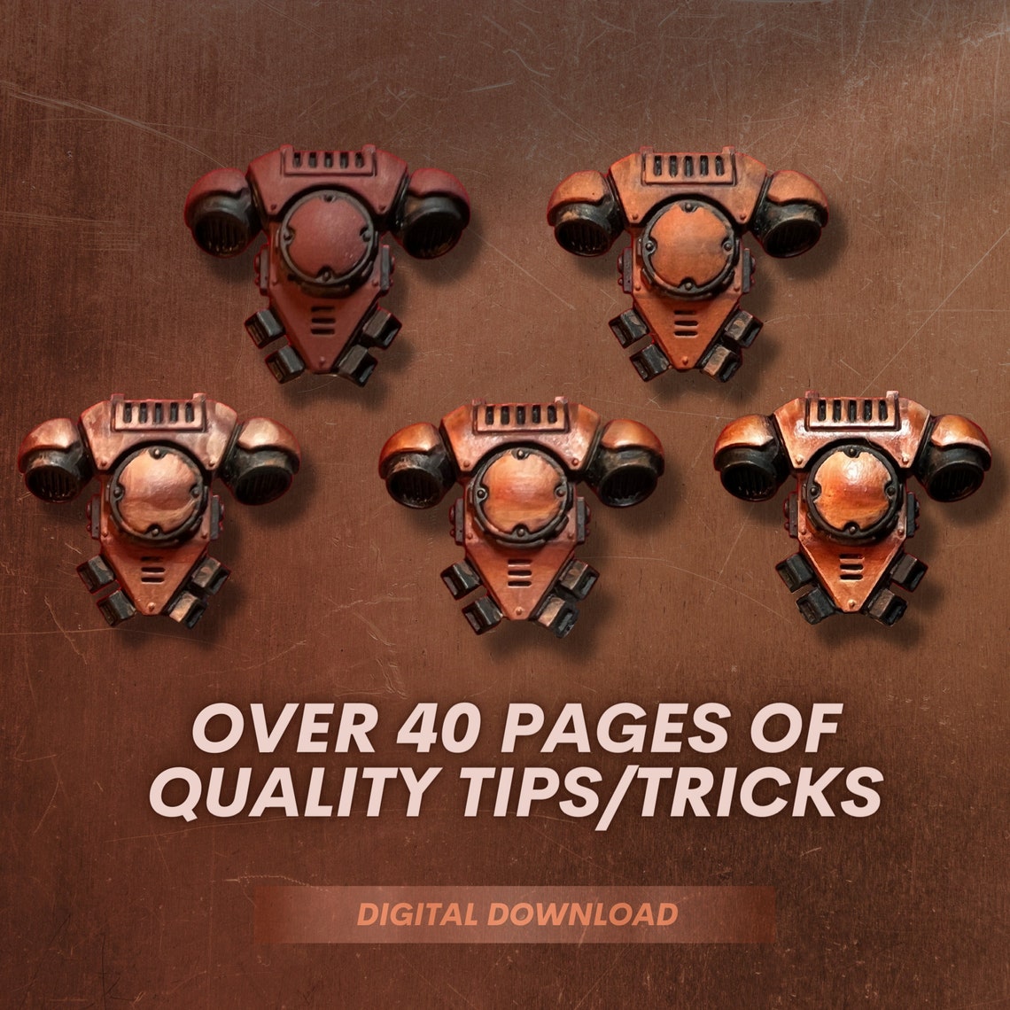 Spacemarine Copper Armour NMM Painting Guide video Included - Etsy
