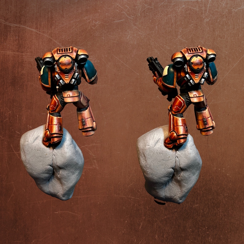 Spacemarine Copper Armour NMM Painting Guide (video Included) - Etsy