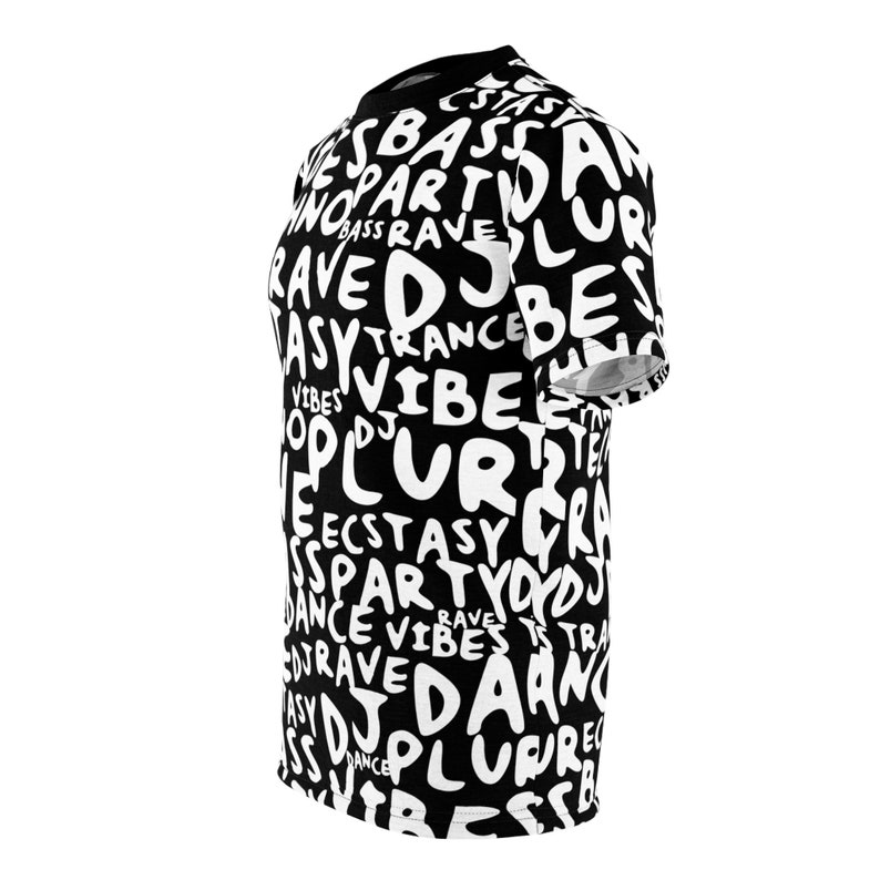 Black Rave Culture Words All Over Print Shirt, Mens Rave Shirt, Womens ...