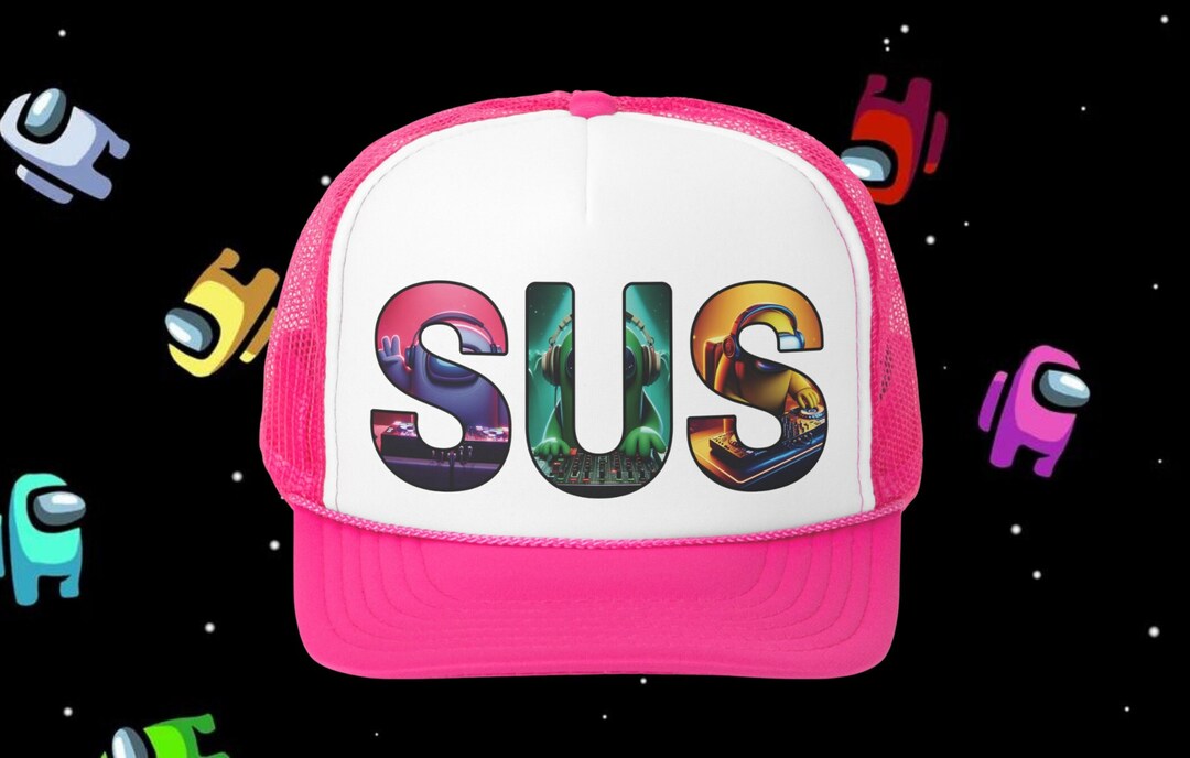 AMONG US Themed Rave Apparel, Neon Rave Trucker Hat, Electronic Dance ...