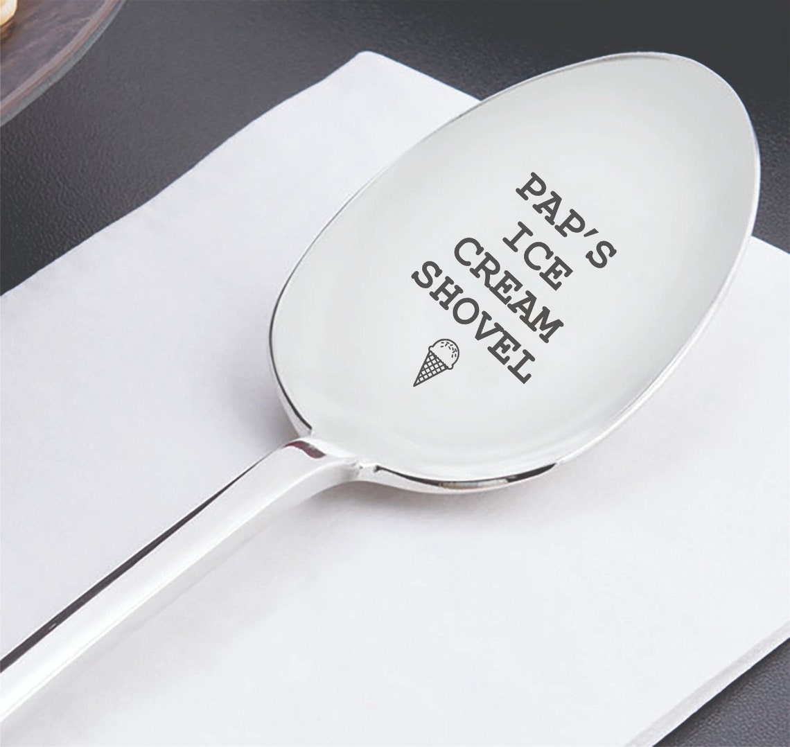 Pap's Ice Cream Shovel| Custom Spoon Gift for Father's Day|gift for Dad ...